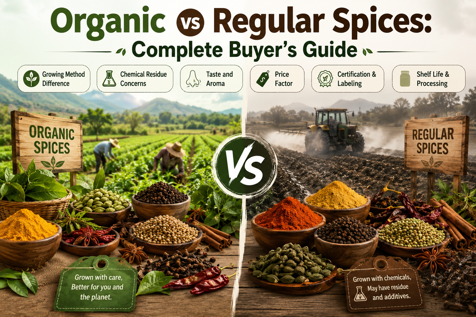 Organic vs Regular Spices: Complete Buyer’s Guide – Kemfree Marketplace